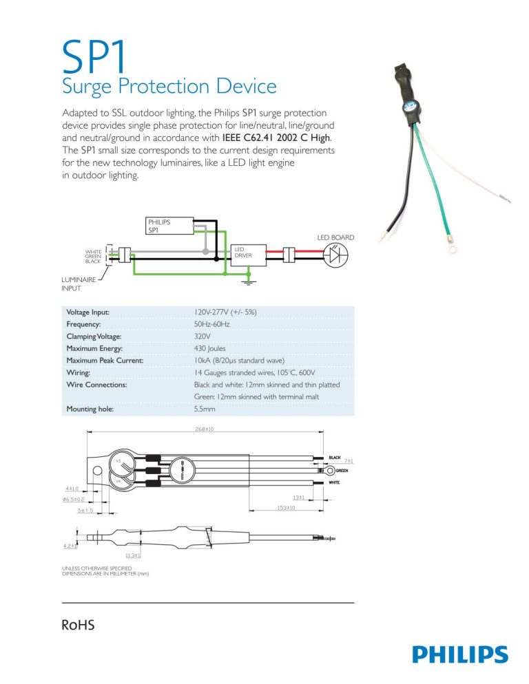 PHILIPS SP1 Surge Protection Device | BMT Lighting,PHILIPS distributor ...